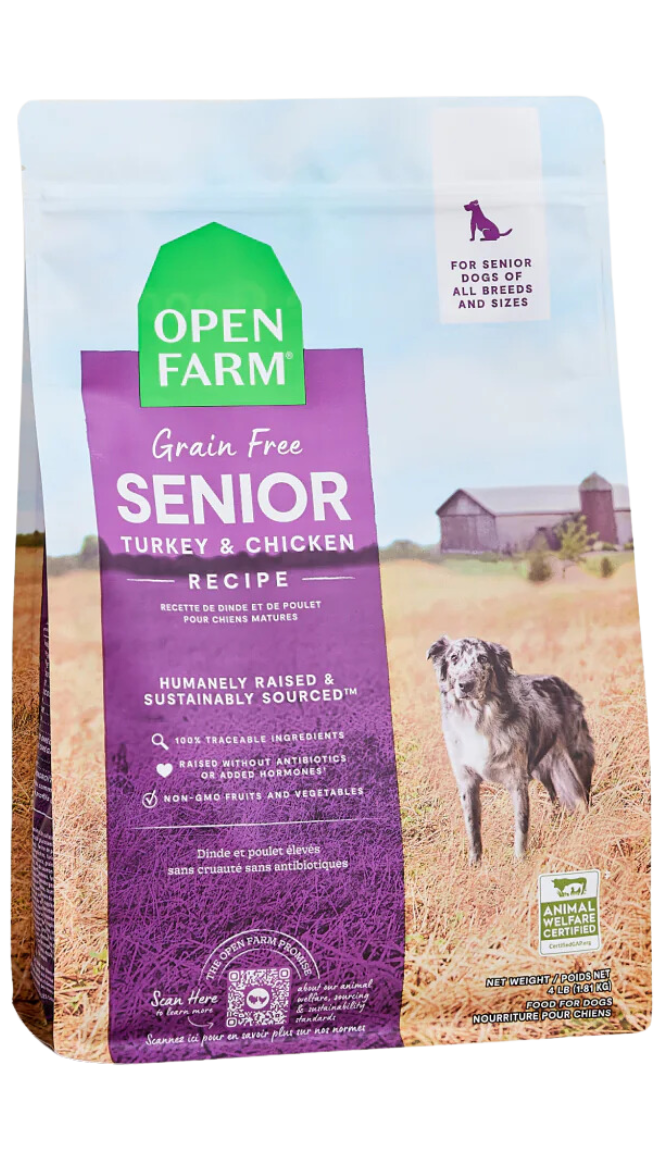 Open Farm Dry Dog Food: Senior Recipe – Pampered Puppies